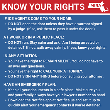 Know your rights - MIRA Coalition