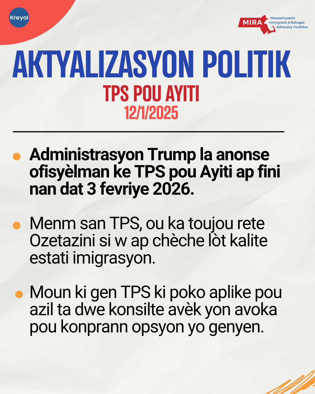 TPS for Haiti (12/1/2025) - MIRA Coalition