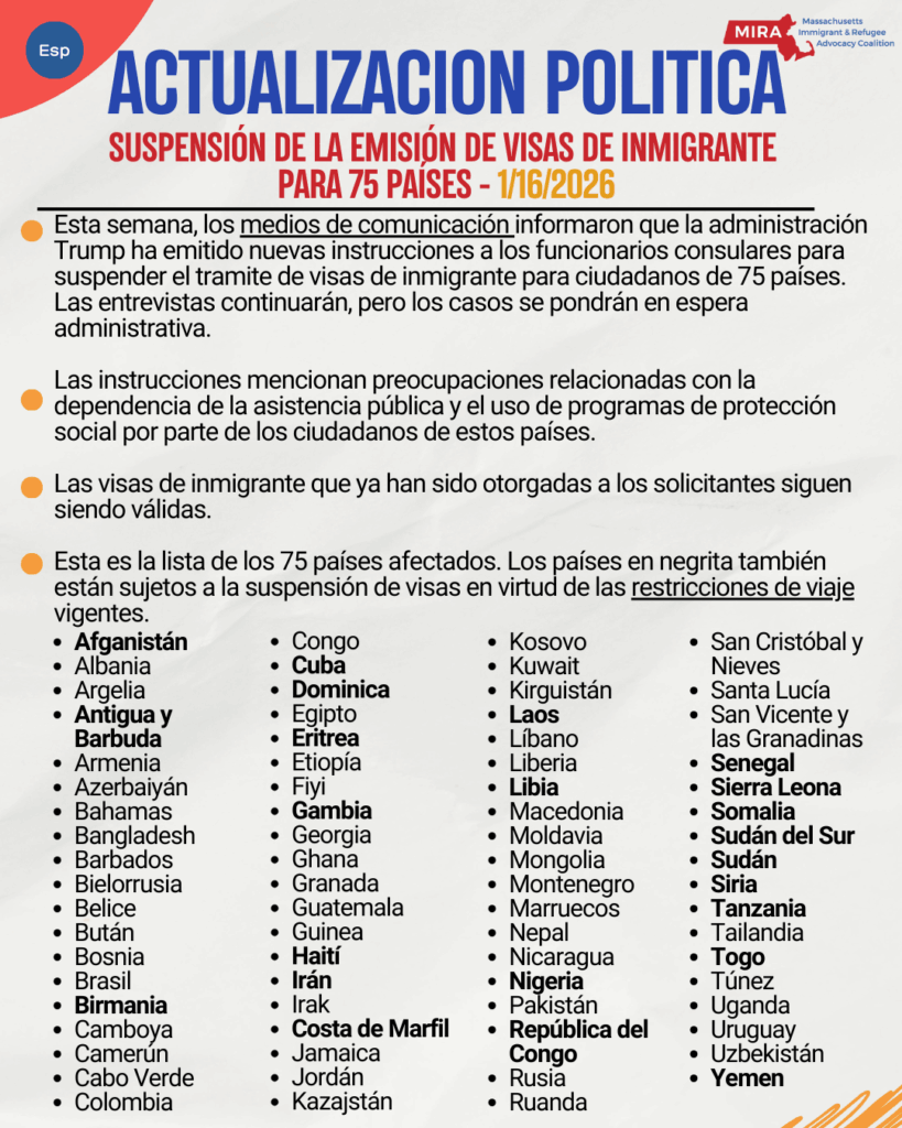 Policy Update - Pause in Immigrant Visa Processing for 75 Countries (1 ...